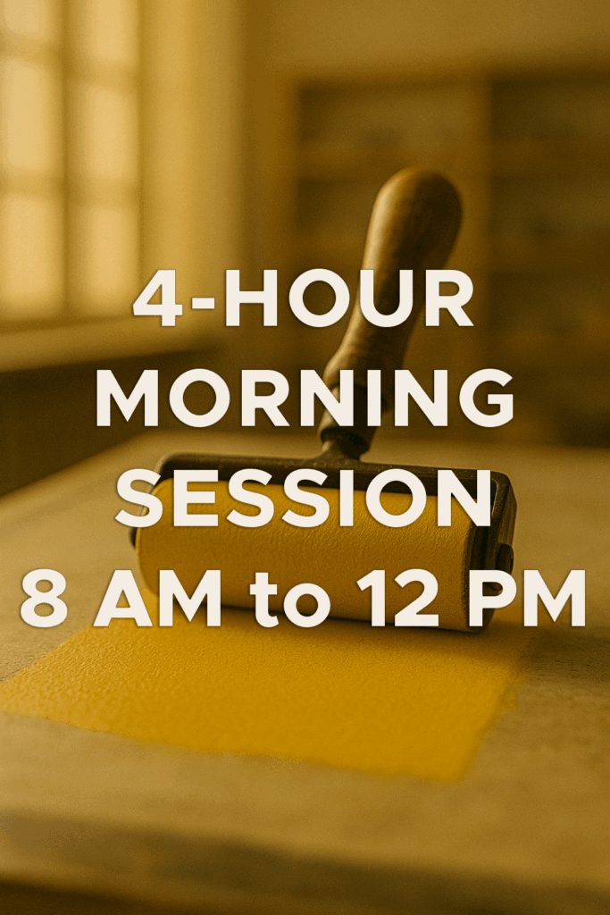 4-Hr Morning Session from 8 AM to 12 PM